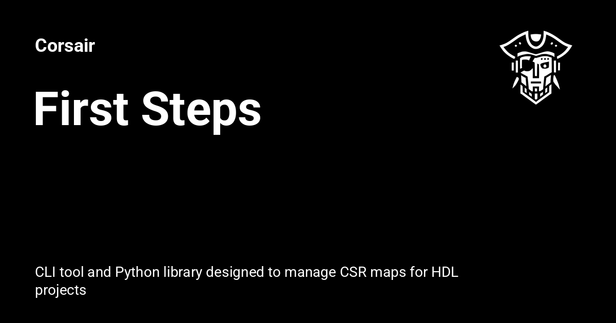 First Steps - Corsair
